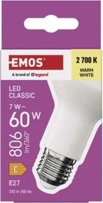 Emos lighting LED žárovka Classic R63 / E27 / 7 W  (60 W) / 806 lm / teplá bílá 1525733294