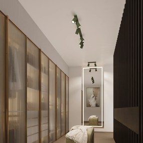 Sollux Lighting Nástěnné svítidlo KARBON olivově zelené
