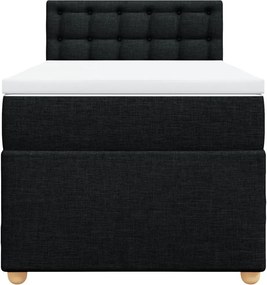 Box spring postel s matrací černá 90x200 cm textil 3288879