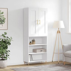 Skříň highboard bílá 69,5 x 34 x 180 cm kompozitní dřevo,  3200057