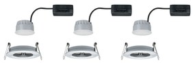 Paulmann 93496 LED Coin Nova round, set kulatých bodovek v matně bílé úpravě, LED 3x6,5W 2700K tříkrokové stmívání, prům. 7,8cm