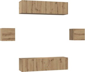 Sestava TV skříněk 6 ks Artisanový dub Kompozitní dřevo 3393401