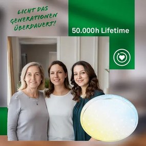 Stropní LED svítidlo BRILONER Star A průměr 48cm 19,5W stmívatelné dálkovým ovladačem CCT bílé 3869016