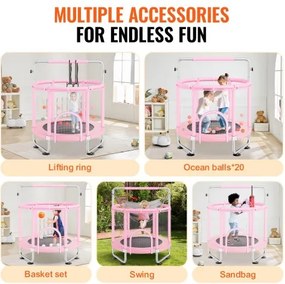 Trampolína 139,7 cm pro děti Mini trampolína pro batolata se sítí pro vnitřní