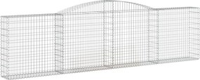 Klenutý gabionový koš 400 x 30 x 100/120 cm pozinkované železo 153525