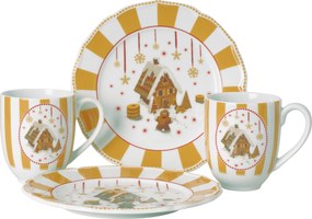 XXXLutz SNÍDAŇOVÁ SOUPRAVA Christmas Love Beige 4dílné Hutschenreuther - Kávové servisy - 003572032001