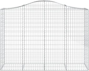 Klenuté gabionové koše 14ks 200x50x140/160cm pozinkované železo 3145694