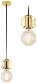 Toolight - Stropní lampa visící 1xE27 APP592-1CP, zlatá, OSW-09889
