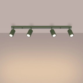 Sollux Lighting Stropní svítidlo KARBON 4L olivově zelené