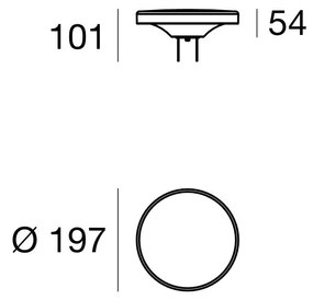 Linea Light 8660 MyWhite_Bond, černé venkovní nástěnné/stropní svítidlo, 12W LED 3000K, prům. 19,7cm, IP65