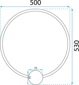 Toolight Toolight, LED nástěnné svítidlo 50cm 17W APP1390-CW, zlatá lesklá, OSW-00916