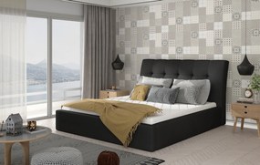Eltap Čalouněná postel Inge Materiál a barva potahu: Soft 11 - černá, Rozměry (cm): 140x200