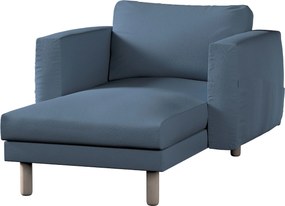 Potah na IKEA Norsborg šezlong s loketními opěrkami barva modrá látka pletený vzor