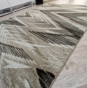 HU Béžovo-hnědý abstraktní koberec Rio 519-Beige-Cream Rozměr: 60x100 cm