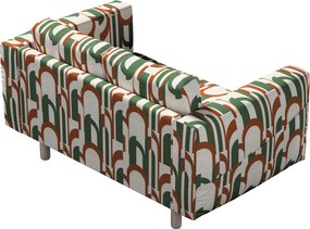 Potah na pohovku IKEA Norsborg 2-místná barva zelená látka pletený vzor, vzorované
