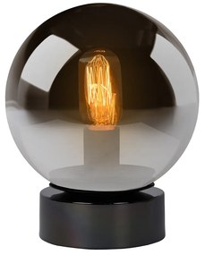 LUCIDE Stolní lampa JORIT Smoke Grey, průměr 20cm