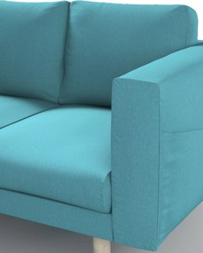 Potah na pohovku IKEA Norsborg 3-místná barva modrá látka pletený vzor