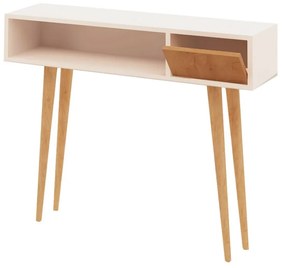 Konzolový stolek Kiogi 100 cm bílý/hnědý