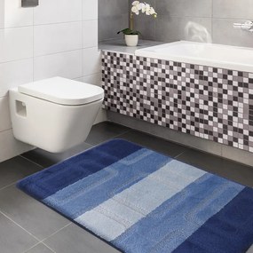 Modré předložky do koupelny a WC 50 cm x 80 cm + 40 cm x 50 cm