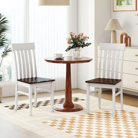Costway Sada 2 jídelních židlí bezruké kuchyňské židle s ergonomickým opěradlem