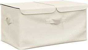 Úložný box textil 50 x 30 x 25 cm krémový 332916
