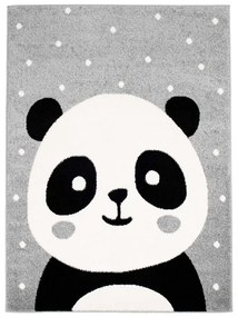 C.city Dětský kusový koberec panda malá šedý různé velikosti Rozměr: 140x200cm