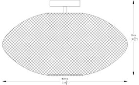 Zuma Line A8193-MBK - Přisazený lustr ORION 1xE27/40W/230V černá
