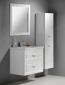 Aqualine Aqualine, FAVOLO zrcadlo v rámu 80x80cm, bílá mat, FV080