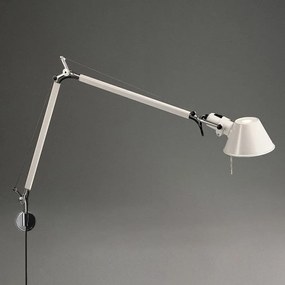 Artemide A005940+A025150 Tolomeo mini parete halo, designové nástěnné svítidlo s vypínačem, 1x70W E27, černá, max. 111cm