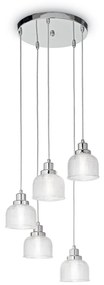 Závěsné svítidlo Ideal Lux Ruby SP5 cromo 153100 38cm chromové