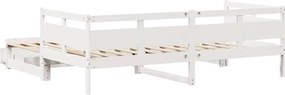 Válenda s přistýlkou a zásuvkami bez matrace bílá 80x200 cm 3302234