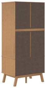 Šatní skříň OLDEN hnědá 76,5 x 53 x 172 cm masivní borové dřevo - Default Title