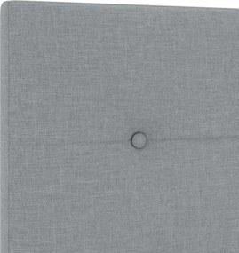 Výškově nastavitelné čelo postele Světle šedá 144 cm textil 3337821