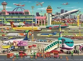 Ravensburger Puzzle: Letištní ruch / 150 dílků / od 7 let