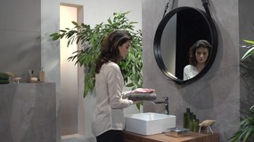 Hansgrohe Talis E, vysoká umyvadlová baterie 240 s odtokovou soupravou s táhlem, chromová, 71716000