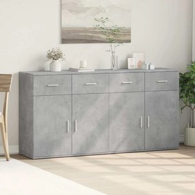 Příborníky 2 ks betonově šedé 79 x 38 x 80 cm kompozitní dřevo 3276619
