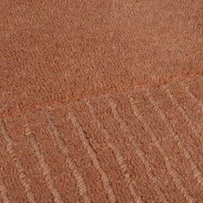 Flair Rugs, Kusový ručně tkaný koberec Tuscany Textured Wool Border Orange, 120x170, oranžová, ložnice