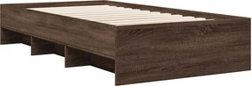 Rám postele bez matrace hnědý dub 90 x 200 cm kompozitní dřevo 3295680