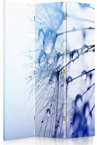 Ozdobný paraván Modré dmychadlo - 110x170 cm, třídílný, klasický paraván