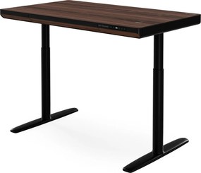 Elektrický psací stůl sit-stand se zásuvkou a bezdrátovou nabíječkou Qi černý/ořech, 1200 mm: ELLIS