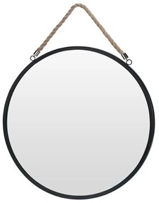 DekorStyle Kulaté zrcadlo - černý rám