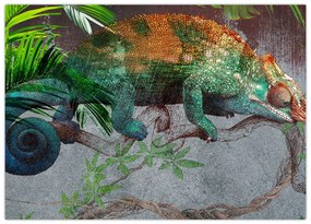 Skleněný obraz - Chameleon (70x50 cm)
