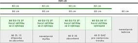 Kuchyňská linka VIGO b | 260 cm | PREMIUM BOX | lancelot/bílá lesk