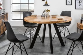 Kulatý jídelní stůl z masivu Iron Craft Mango 120cm