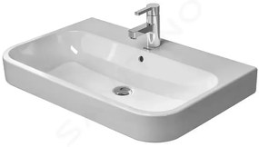 DURAVIT - Happy D.2 Umyvadlo nábytkové 650x505 mm, s 1 otvorem pro baterii, s WonderGliss, alpská bílá (23186500271)