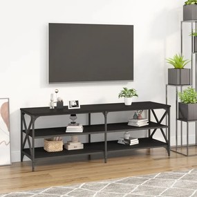 Tv Skříňka Černá 140 X 40 X 50 Cm Kompozitní Dřevo