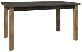 Kondela Jídelní stůl, rozkládací, dub lefkas tmavý/smooth šedý, 160-203x90 cm, MONTANA STW