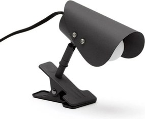 Černá kovová stolní lampa s klipem (výška 16 cm) Jula – Kave Home