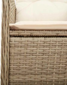 9dílný zahradní bistro set s poduškami béžový polyratan 3277106