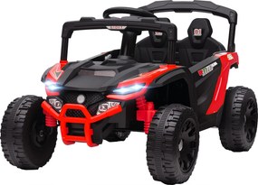 AIYAPLAY elektro-dětské vozidlo 12V s 2 motory, dálkové ovládání 2,4G, zadní odpružení, světla, hudba, červená